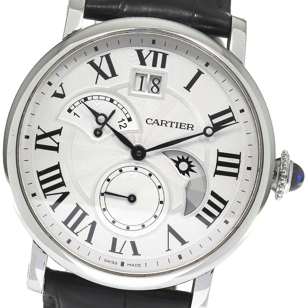 CARTIER Rotondo de Cartier W1556368 grand date retrograde Silver Dial ...