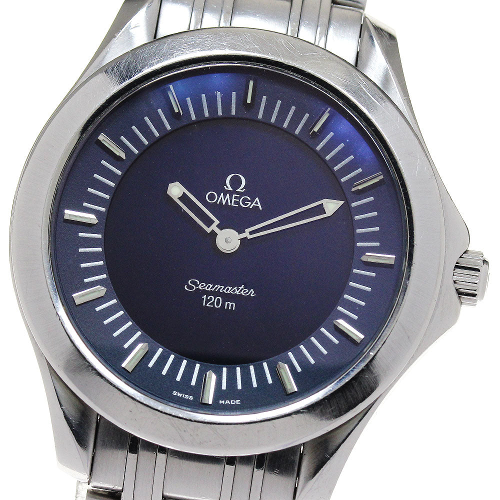 OMEGA Seamaster120 Multi Function 2521.81 Navy Dial Quartz Men's Watch ...