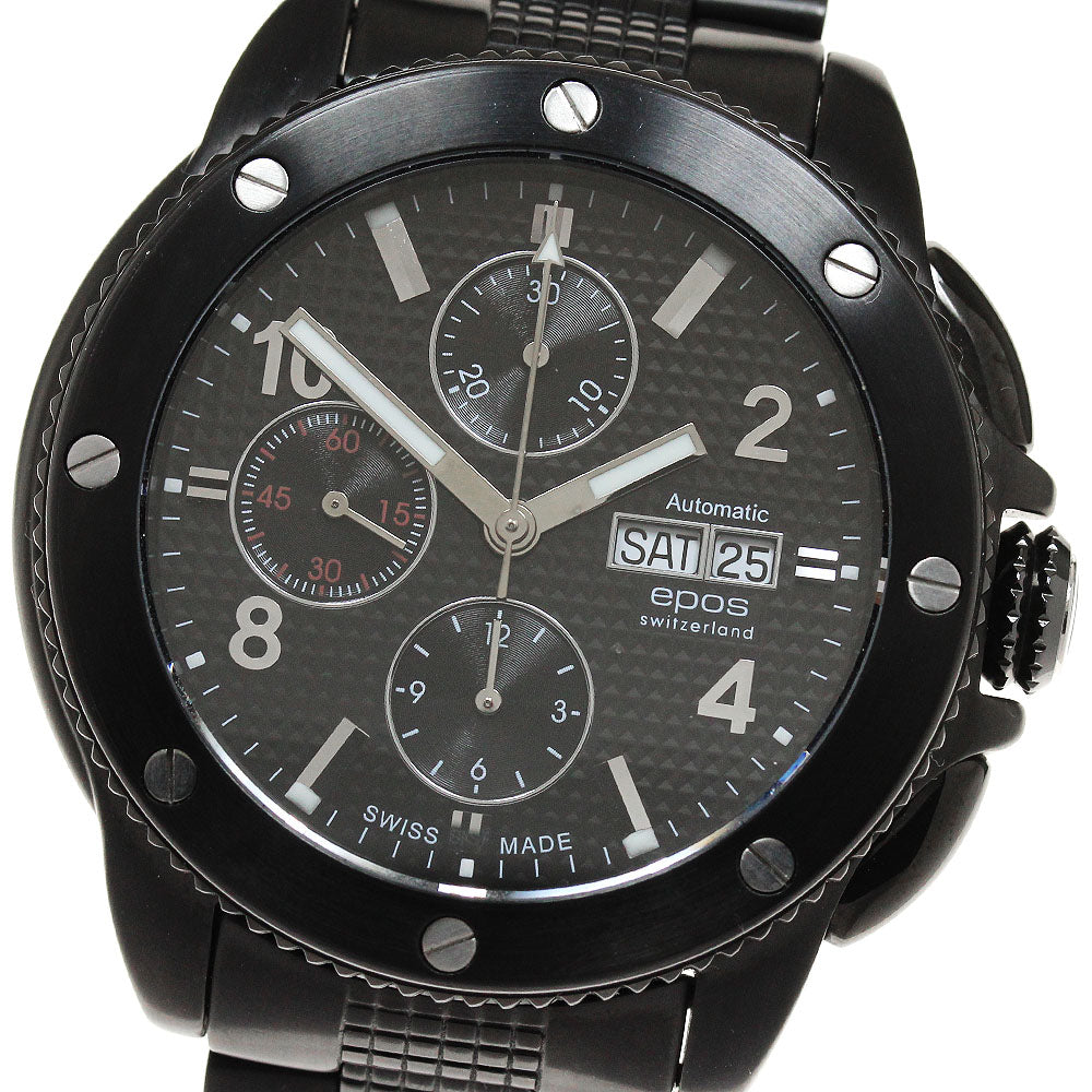 EPOS 3388SBBKR Chronograph day date black Dial Automatic Men's Watch_8 ...