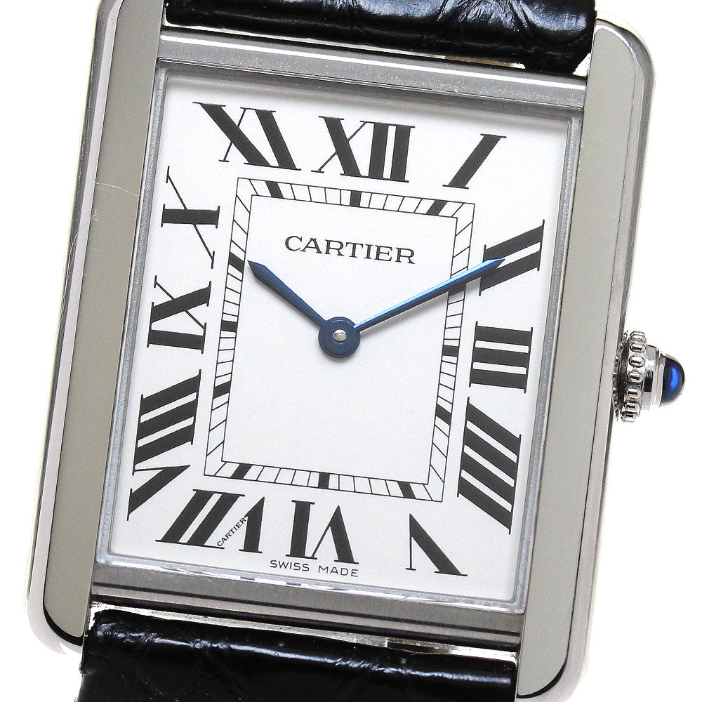 CARTIER Tank solo LM W5200003 Silver Dial Quartz Men's Watch_848100 ...