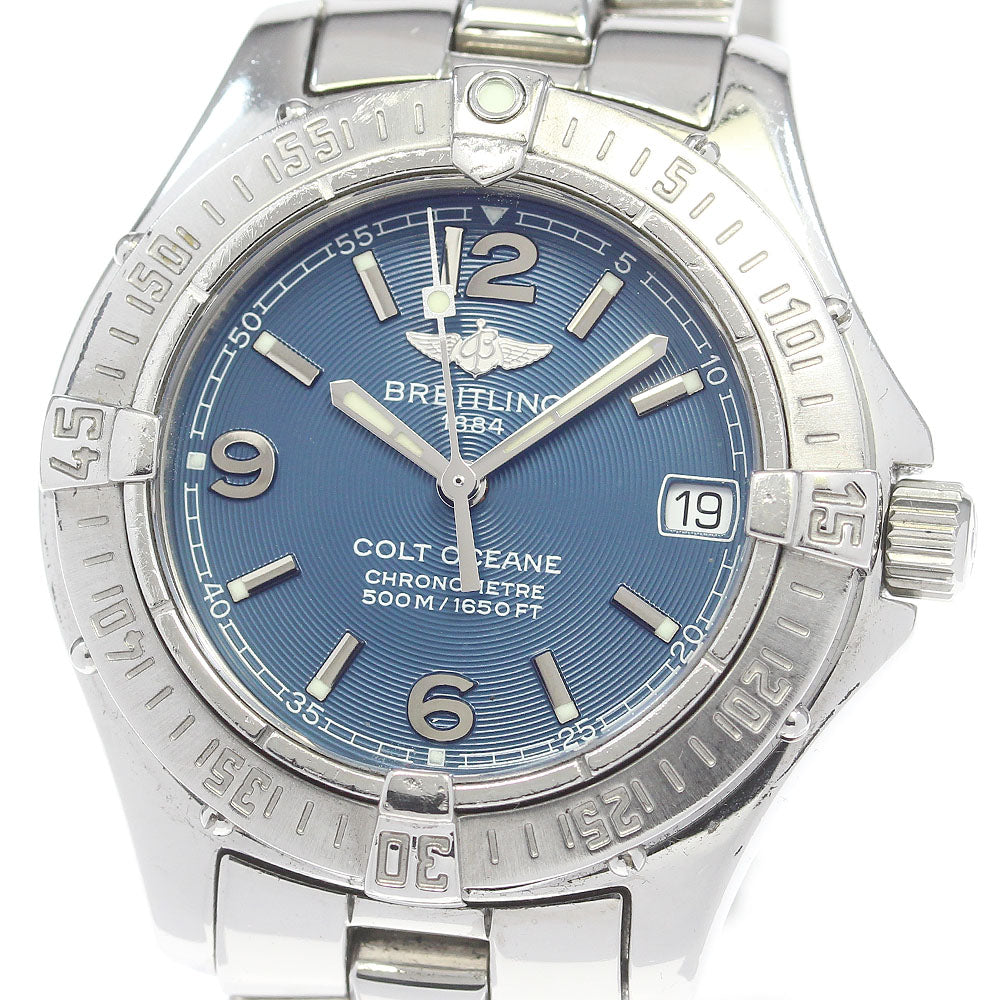 BREITLING Colt Ocean A77350 Date Navy Dial Quartz Ladies Watch_861940 ...