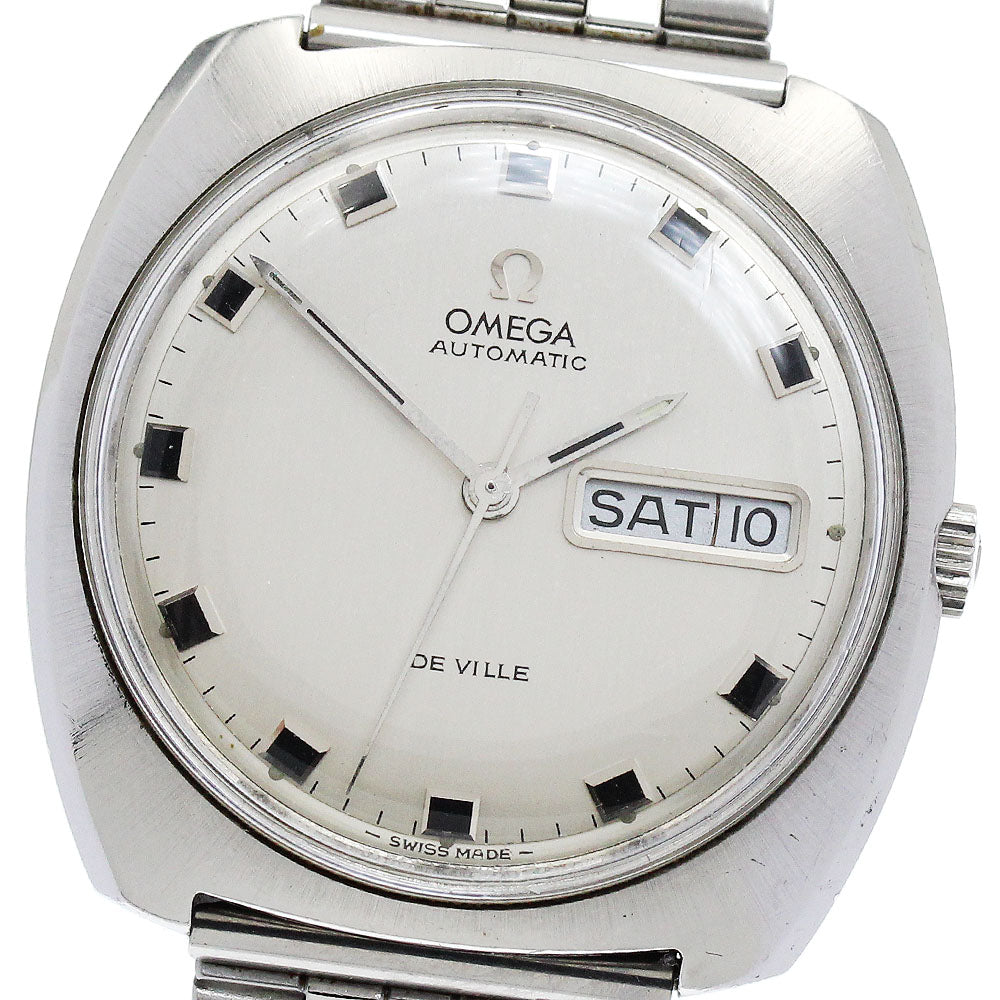 OMEGA Geneve Day Date Vintage TOOL 106 Silver Dial Automatic Men's Wat ...