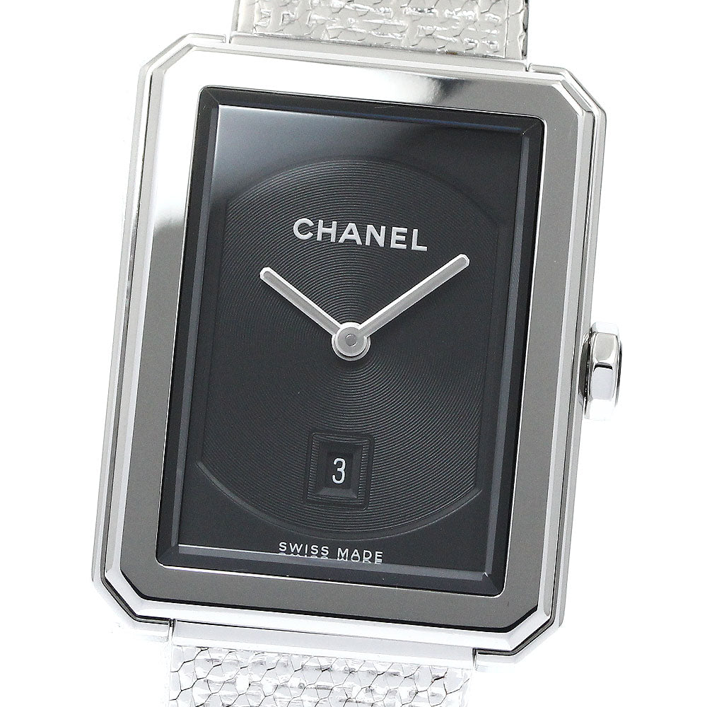 CHANEL Boyfriend tweed H4878 Date black Dial Quartz Boy's Watch_869165 ...