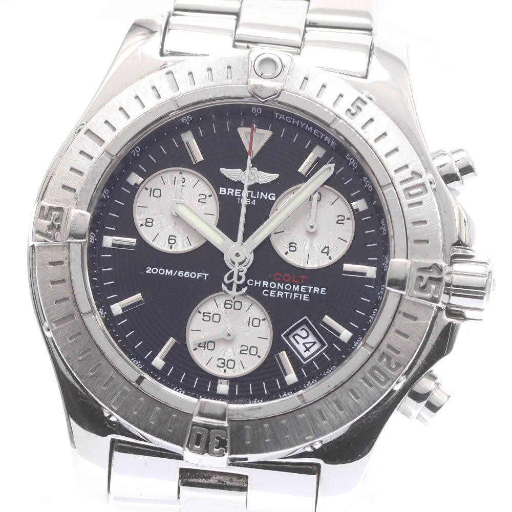 BREITLING Colt A73380 Chronograph black Dial Quartz Men's Watch_870792 ...