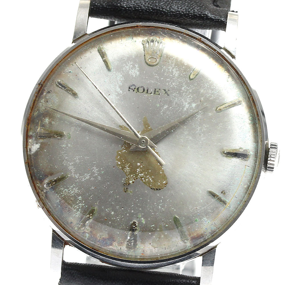 ROLEX Precision Ref.9829 cal.1225 vintage Silver Dial Hand Winding Men ...