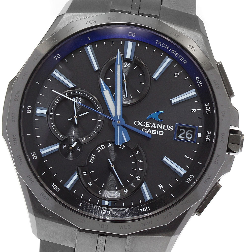 CASIO Oceanus Manta OCW-S5000B-1AJF black Dial Solar Powered Radio Men ...