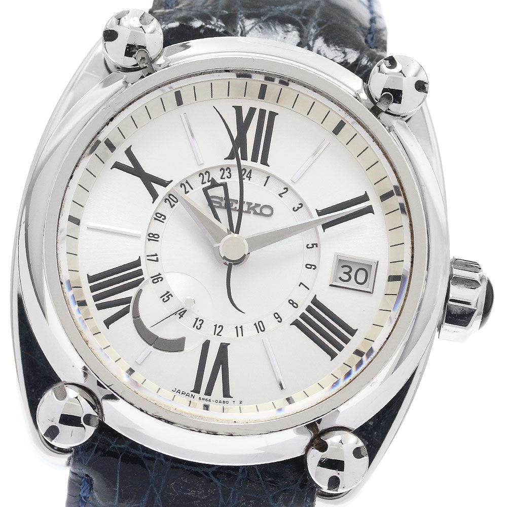SEIKO Galante Spring Drive SBLA035/5R66-0AC1 GMT power reserve Silver ...