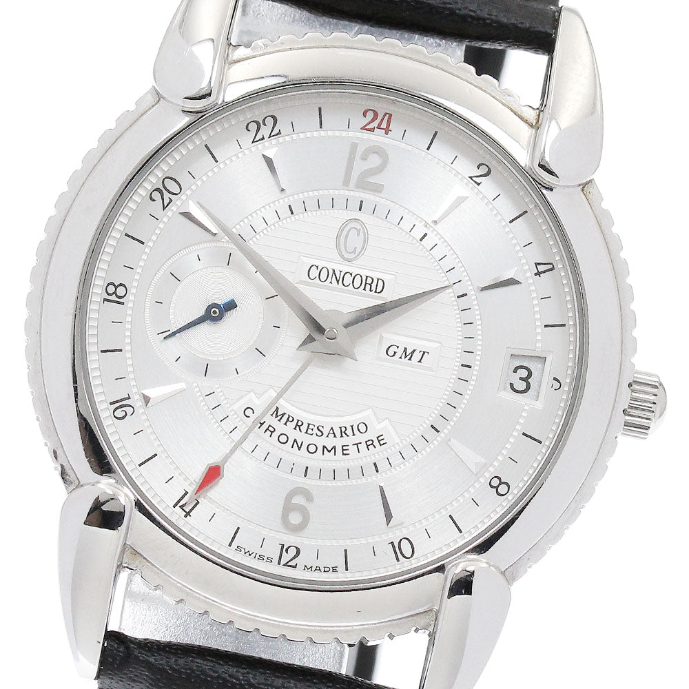 Concord Impresario 14.G6.220 GMT date Silver Dial Automatic Men's Watc ...