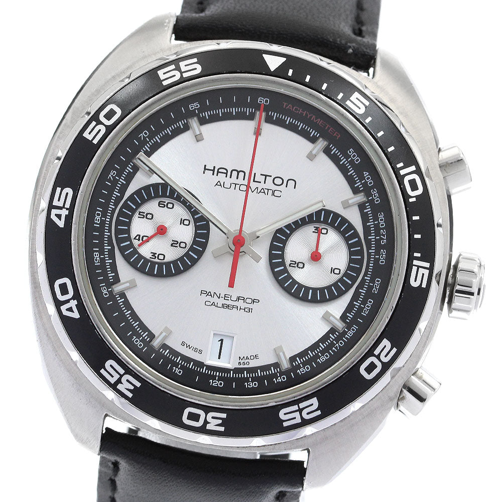 HAMILTON Pan Euro H357560 Date Chronograph Silver Dial Automatic Men's ...