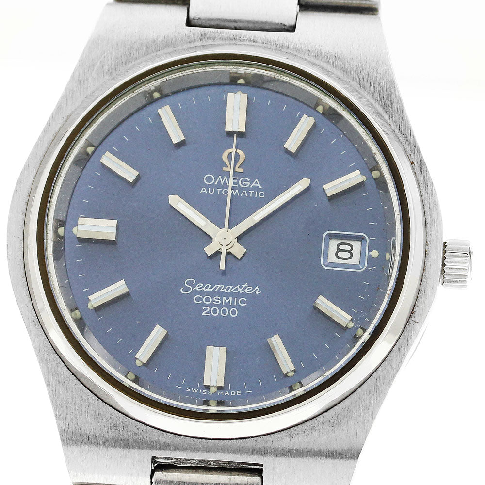 OMEGA Seamaster Cosmic 2000 Date blue Dial Automatic Men's Watch_90551 ...