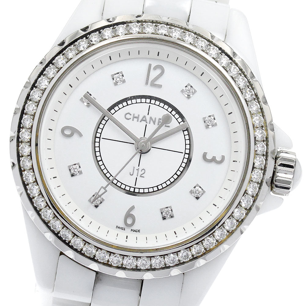 CLOSERストア｜有限会社CLOSER｜シャネル CHANEL H3110 J12 ダイヤベゼル 8Pダイヤ クォーツ レディース _920751