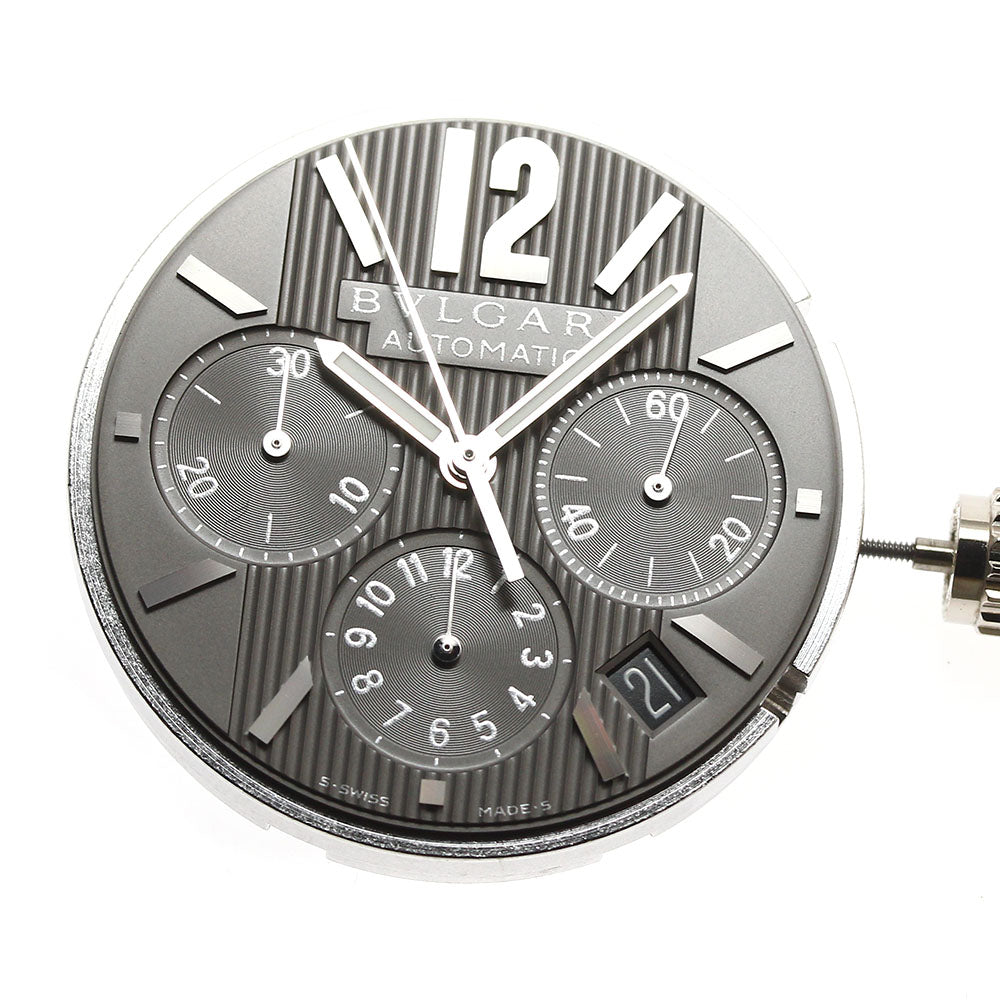 BVLGARI Movement Cal.080-TEEE Chronograph gray Dial Automatic Men's Wa ...